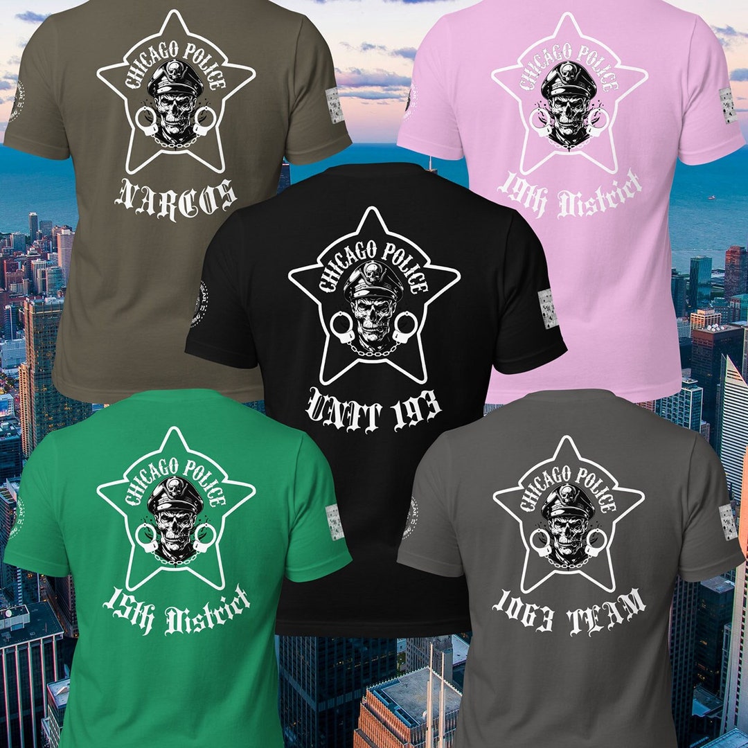Chicago Police Custom Shirt Biker Tshirt Men Tshirt Chicago PD Shirt ...