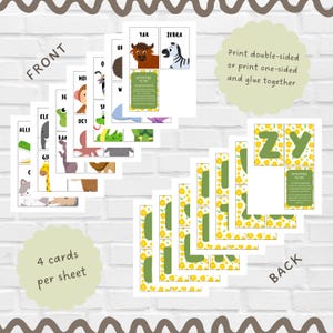 Alphabet Flash Cards Floral Phonics Activities Toddler Flashcards ...