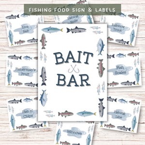 Fishing Themed Food Labels, the Big One Food Tents, Ofishally One ...
