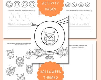Alphabet Tracing Worksheets Halloween ABC, Letter S Coloring Activity ...