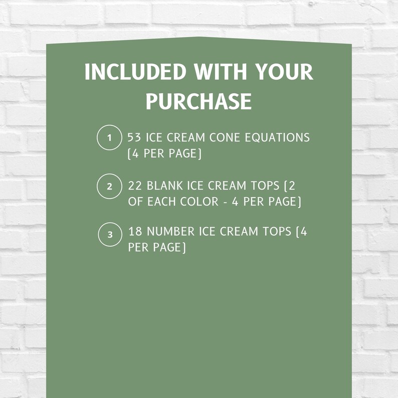 Math Ice Cream Game, Addition Preschool Kindergarten 1st Grade ...