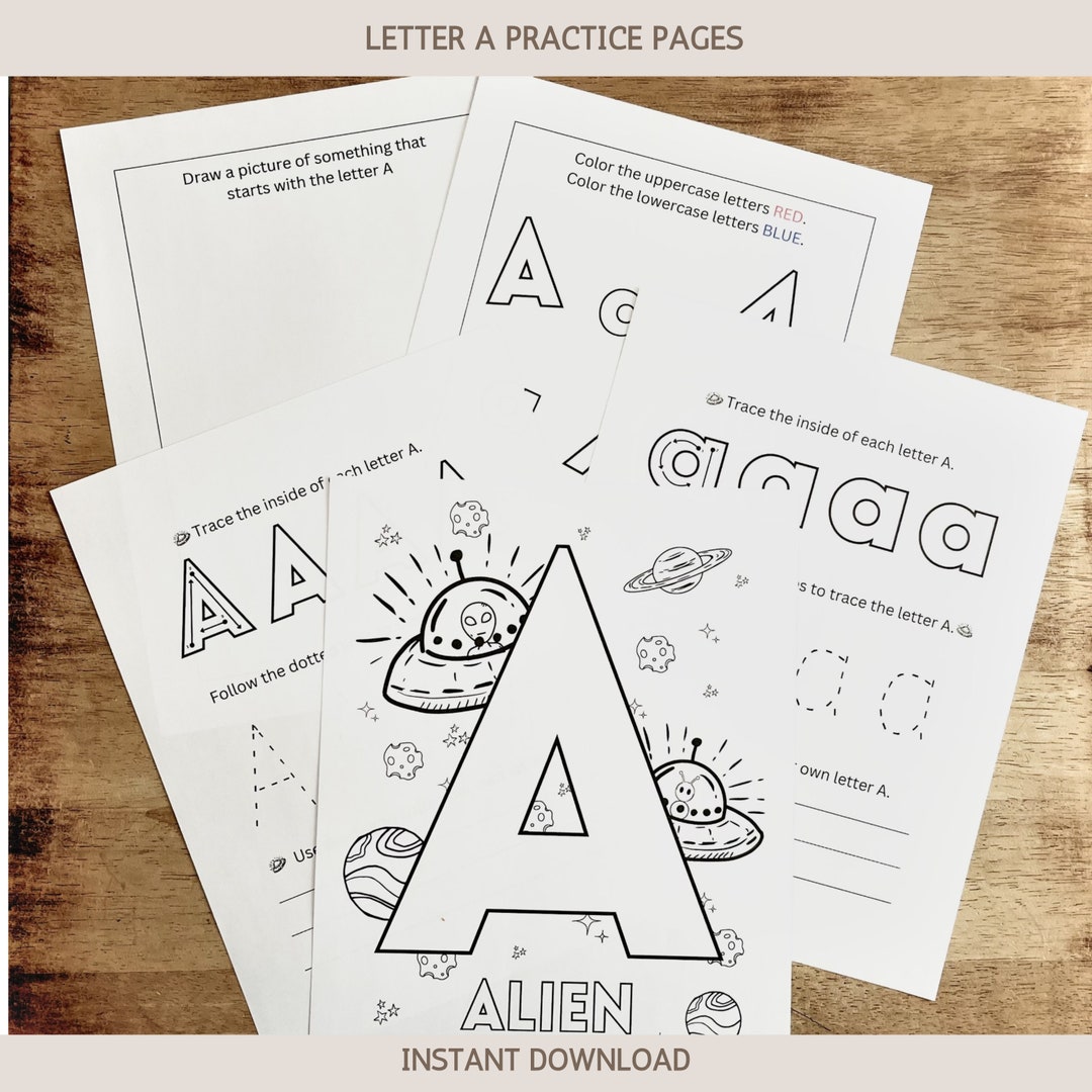 Tracing Letter Coloring Pages, Letter A Alphabet Activities, Teacher ...