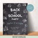 Back to School Party Invitation Template, Editable Printable Bash ...