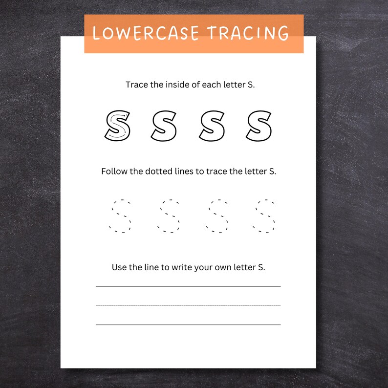 Halloween Letter S Tracing Handwriting Practice Worksheets, Skeleton ...