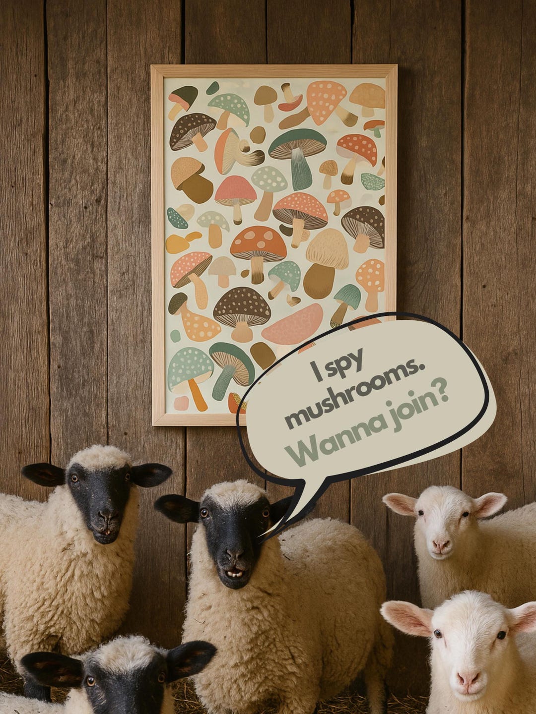 Printable I Spy Poster With Mushroom Motifs for Kids. Digital Download ...