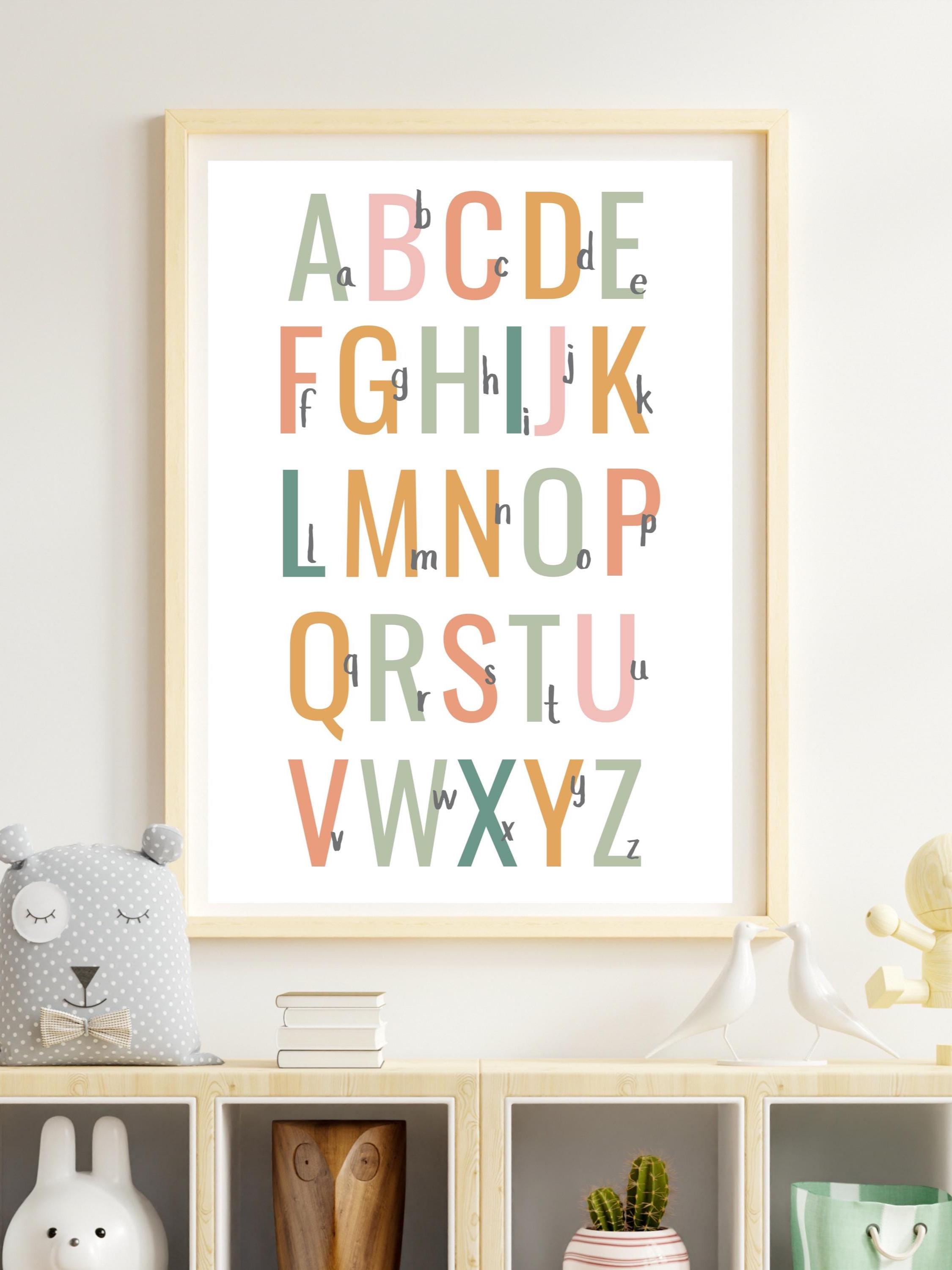Printable ABC Poster Bundle: Pastel Nursery Wall Art (digital Download ...