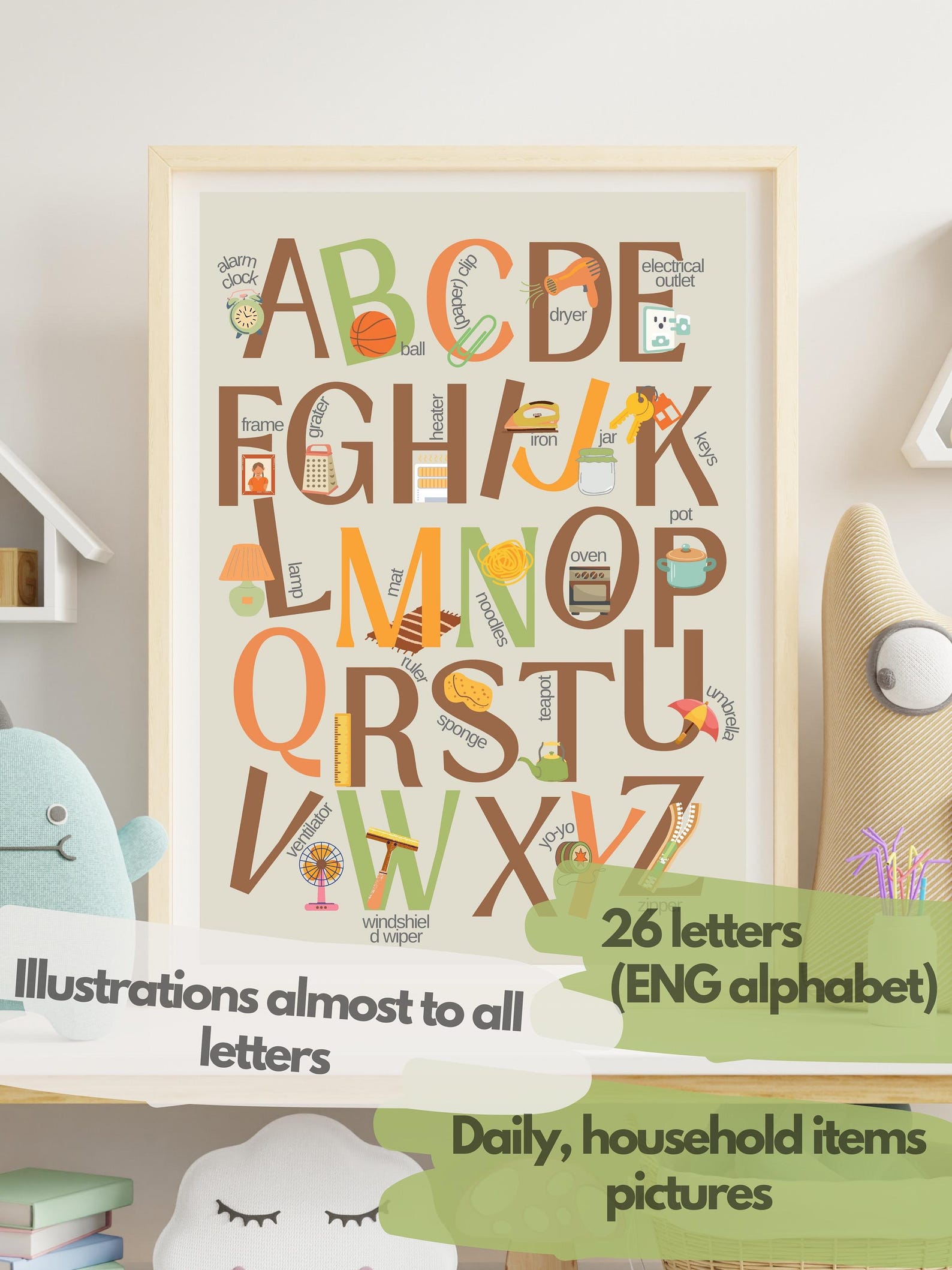 Educational ABC and Numbers Posters for Kids. I Spy Game Print in ...