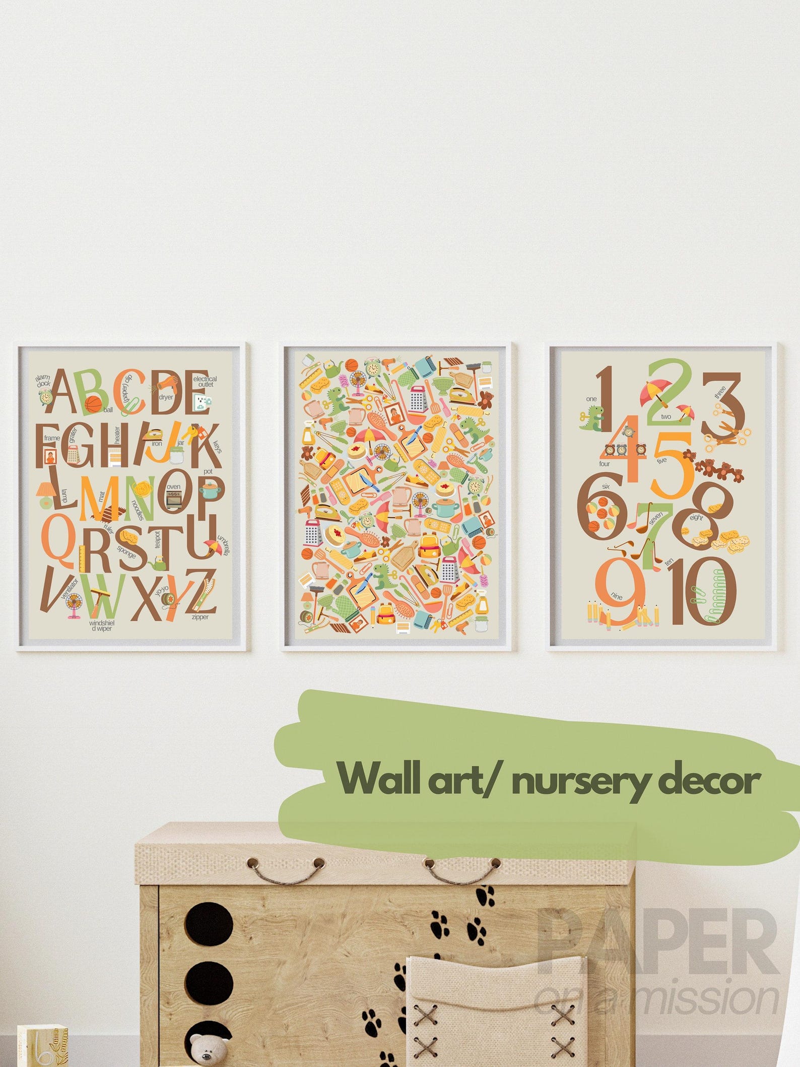 Educational ABC and Numbers Posters for Kids. I Spy Game Print in ...