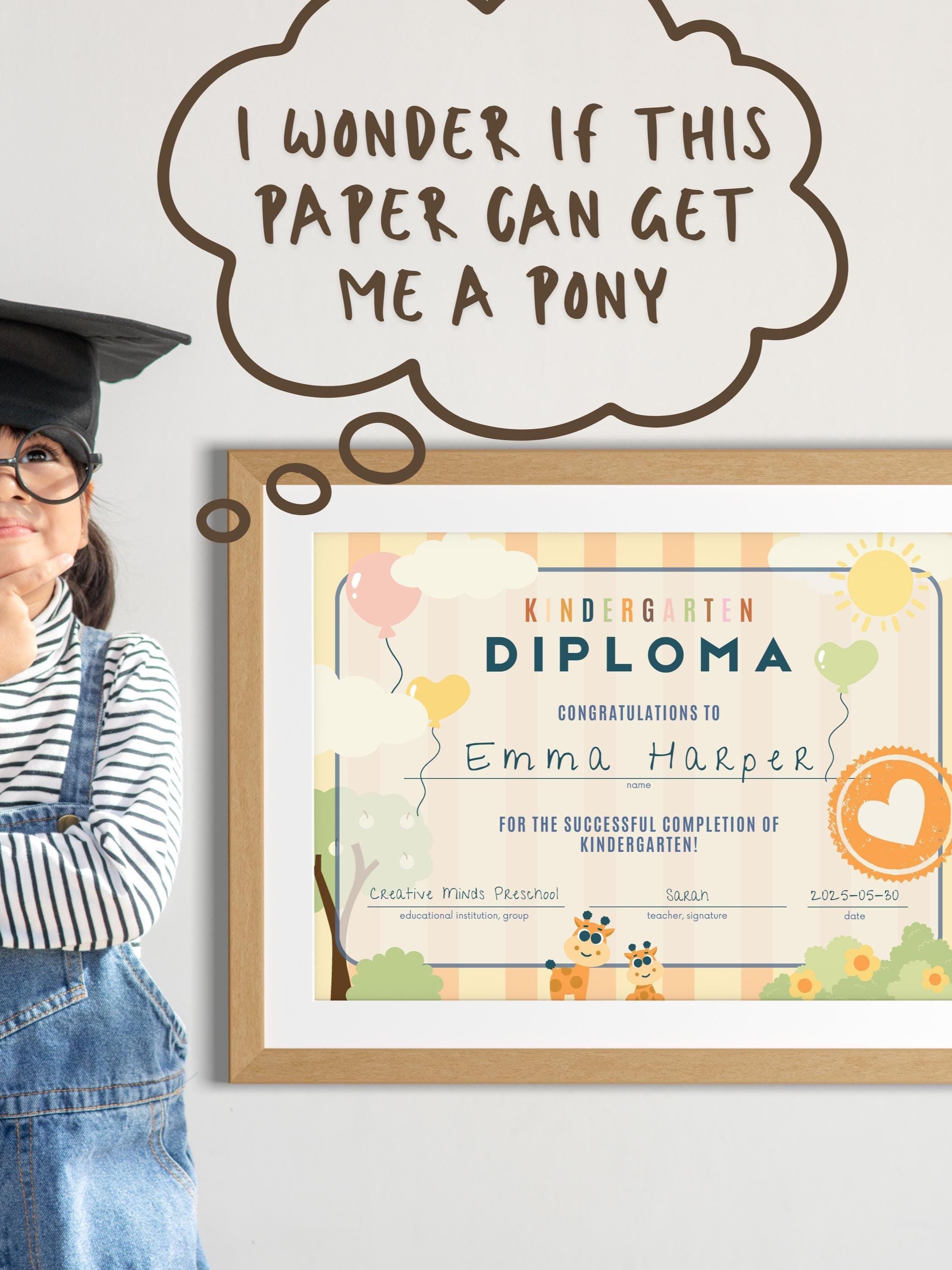 Editable Kindergarten Diploma Templates. Preschool Graduation ...