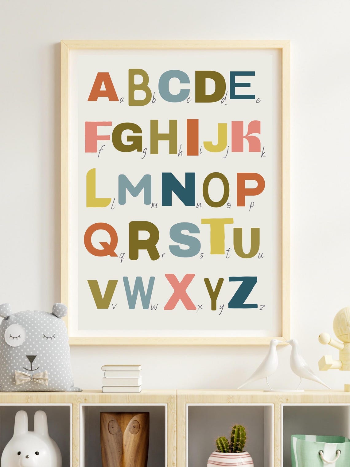 Educational ABC and Numbers Posters. Colorful Alphabet Print for ...