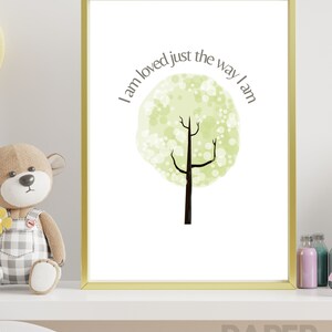 Wall Art Trees Theme Posters Set With Affirmations for Kids' Room ...
