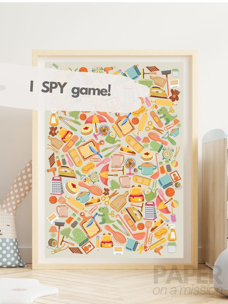 Educational ABC and Numbers Posters for Kids. I Spy Game Print in ...