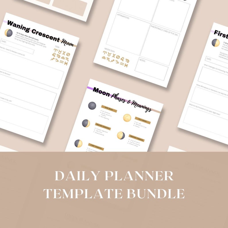Printable Moon Planner - Etsy