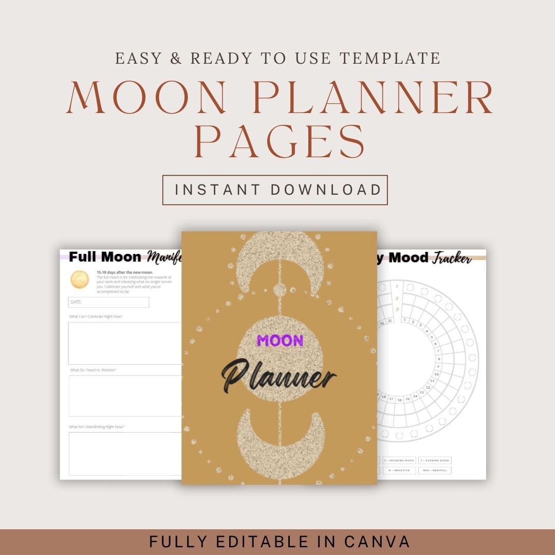 Printable Moon Planner - Etsy