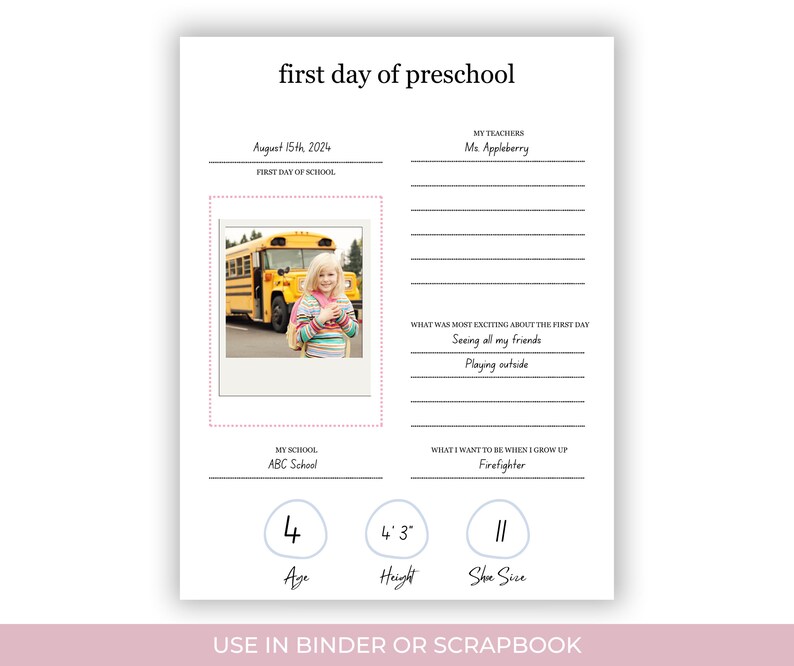School Memory Book and Keepsake Journal Prek - Grade 12, Girls - Etsy