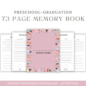 School Memory Book and Keepsake Journal Prek - Grade 12, Girls - Etsy