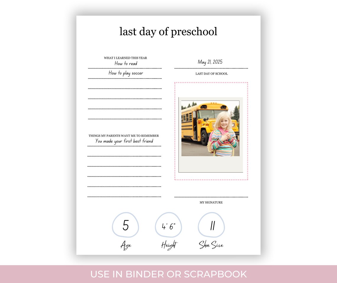School Memory Book and Keepsake Journal Prek - Grade 12, Girls - Etsy