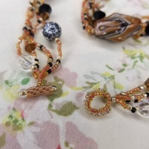 Beaded Folded Focal Necklace - Etsy