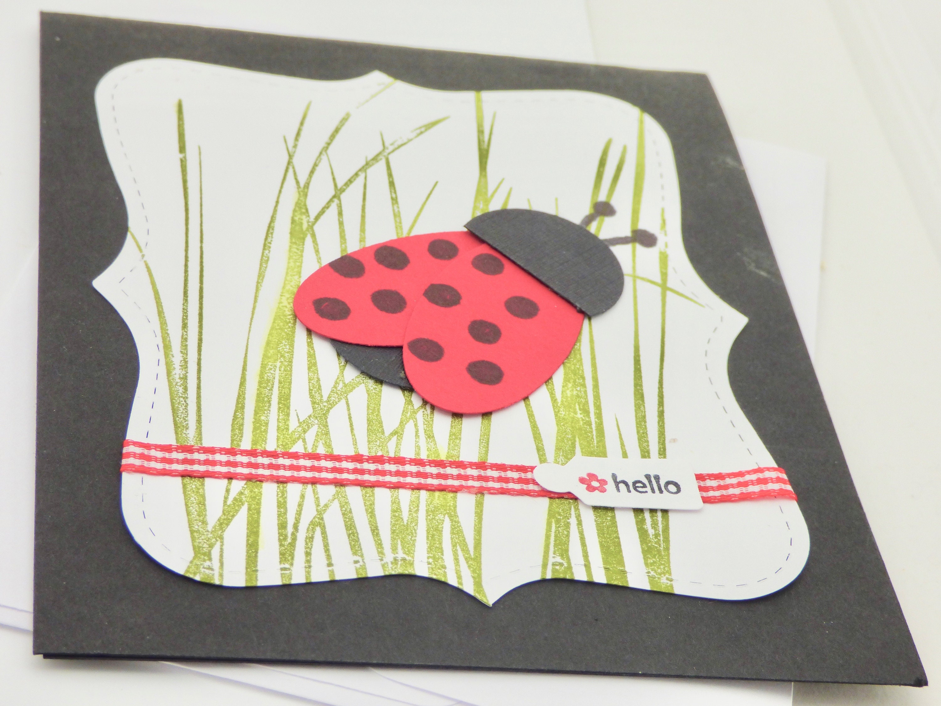 Lady Bug Card Lady Bug Greetings Blank Card Handmade Card - Etsy