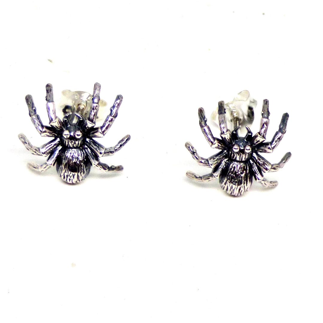 Spider Earrings, Minimalist Insect Studs, Tiny Sterling Silver ...