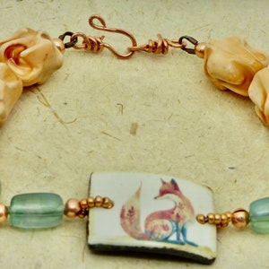 Fox Bracelet, Nature Inspired Handmade Beaded Animal Art Jewelry ...