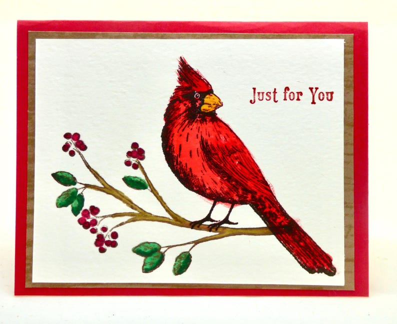 Personalized Cardinal Birthday Card: Watercolor Red Bird Greeting - Etsy