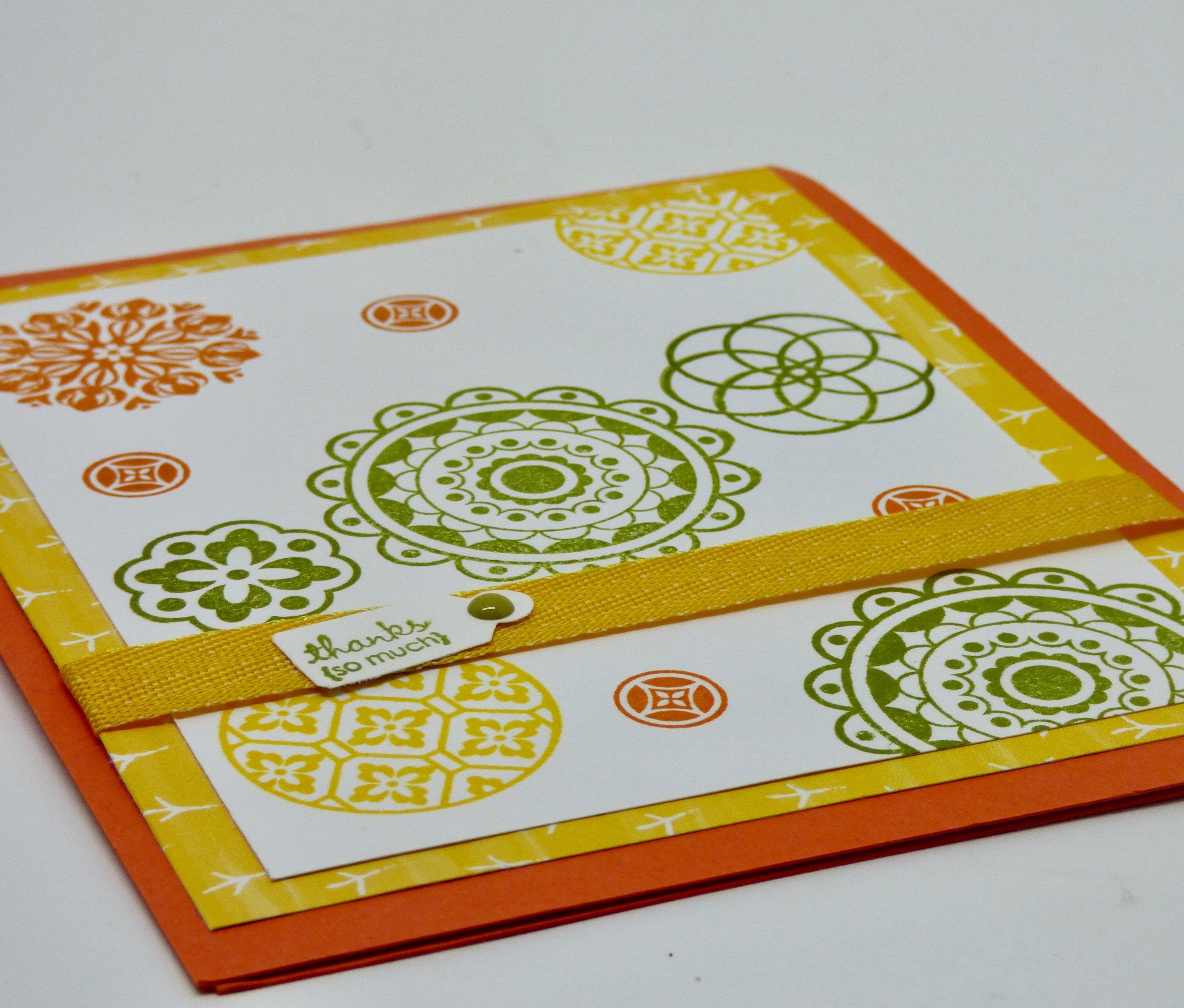 Thank You Card, Handmade Appreciation Card, Blank Geometric Note, Zen ...