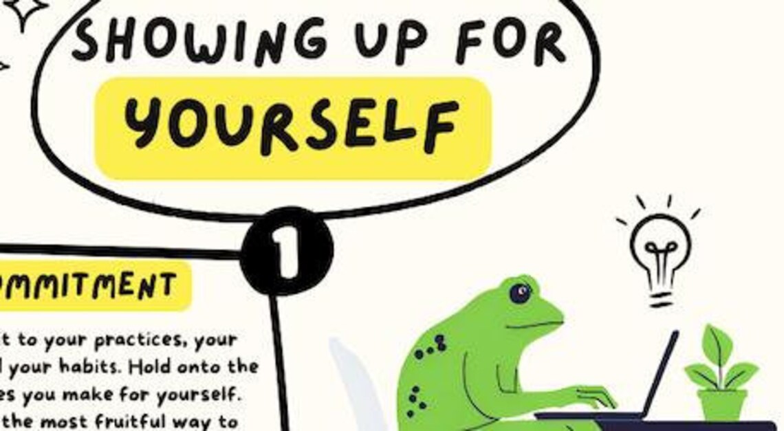 Back to School Desk Poster - Showing up for Yourself Frog Infographic ...