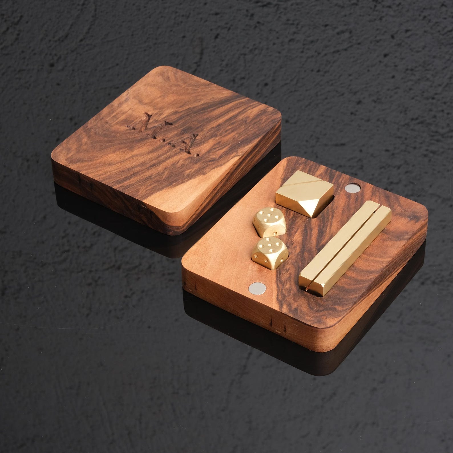 Brass Desk Gift Set: Personalized Walnut & Leather Executive Office ...