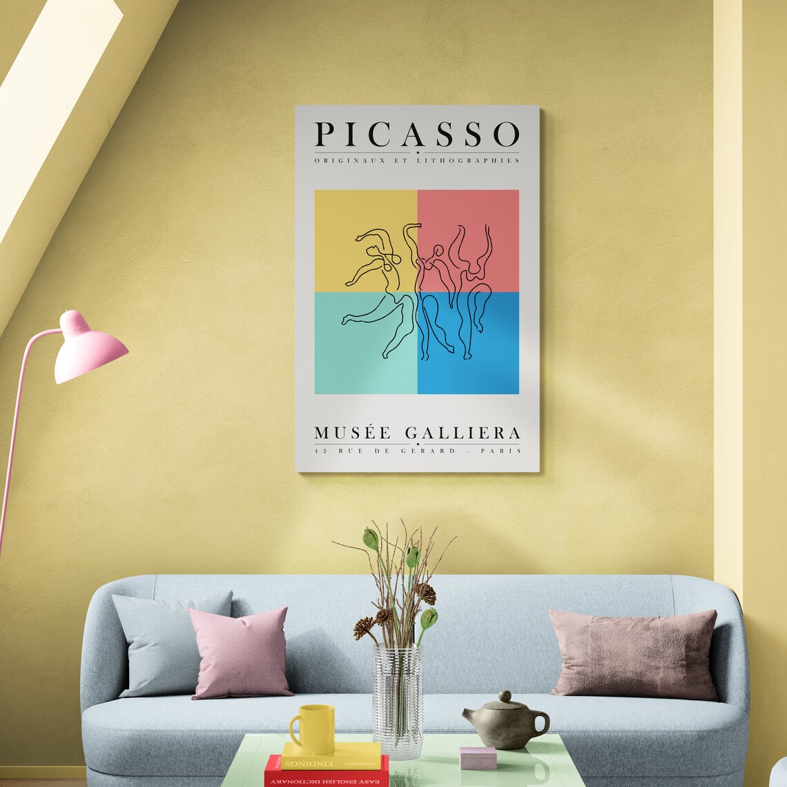 Picasso 3 Set of Poster, Picasso Painting, Picasso Drawing, Rolled ...