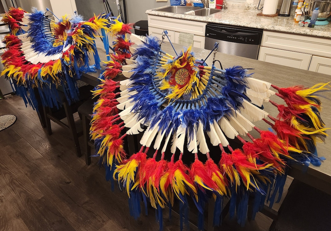 Large Vintage Mens Fancy Dance Bustles Set Powwow Dance Regalia - Etsy