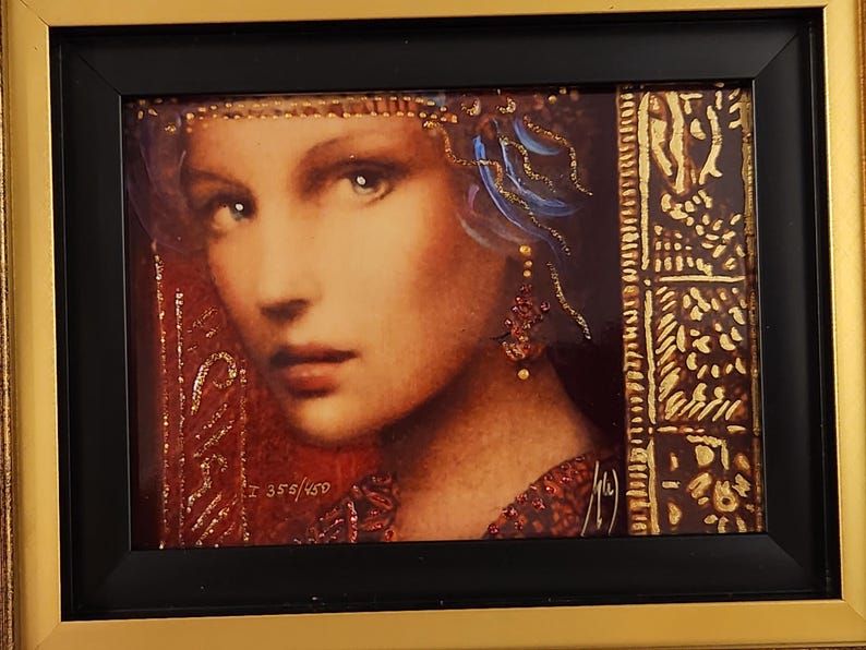 Csaba Markus "bella Simone" Caldograph on Wood - Signed & Framed - Etsy