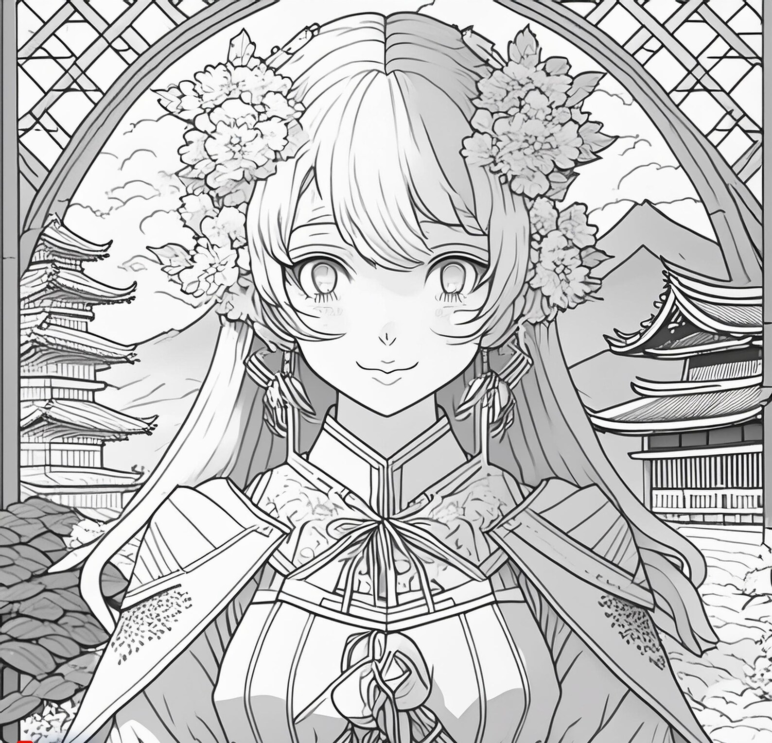 Anime/manga Colouring Pages - PDF Download - Etsy