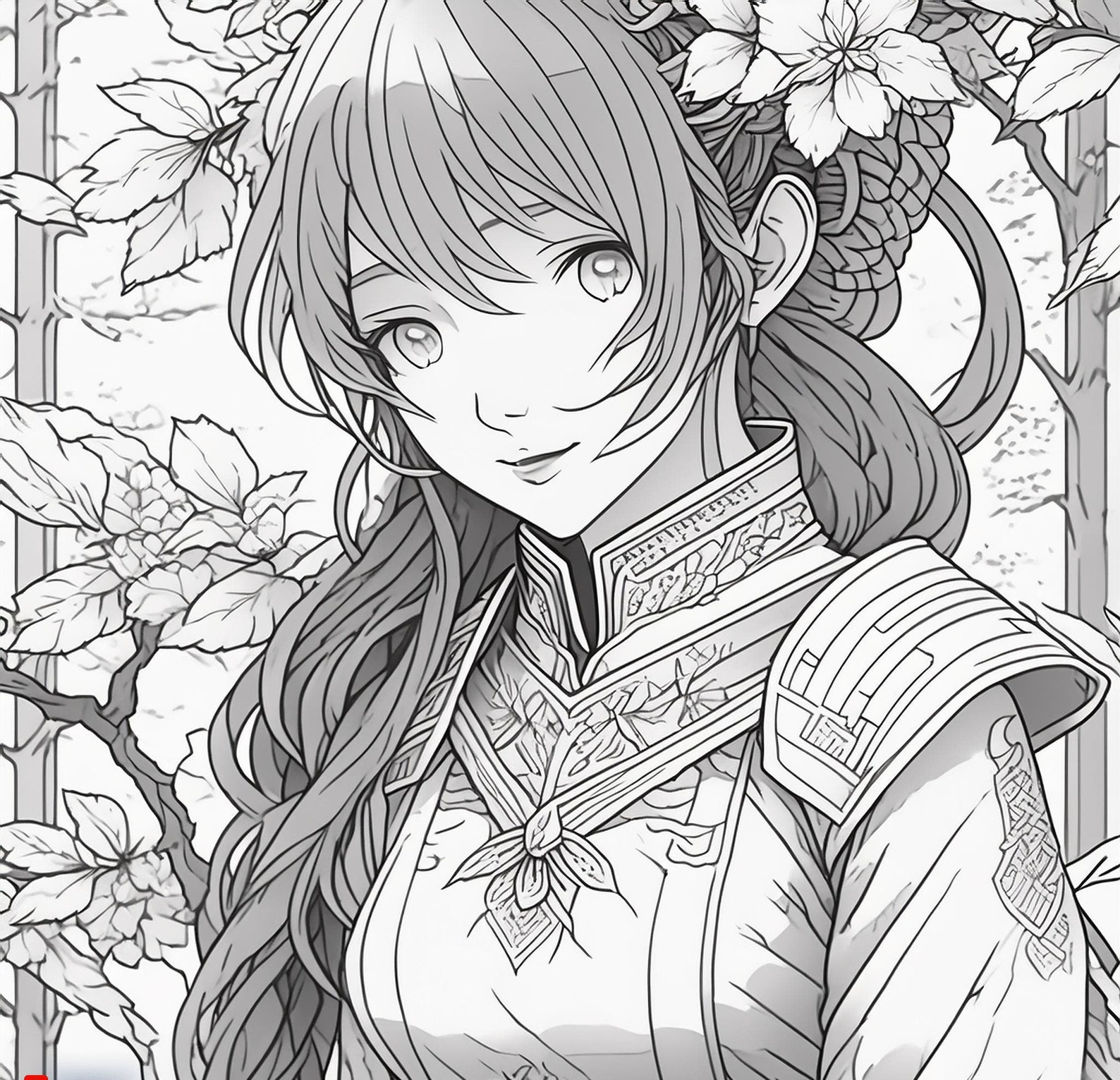 Anime/manga Colouring Pages - PDF Download - Etsy