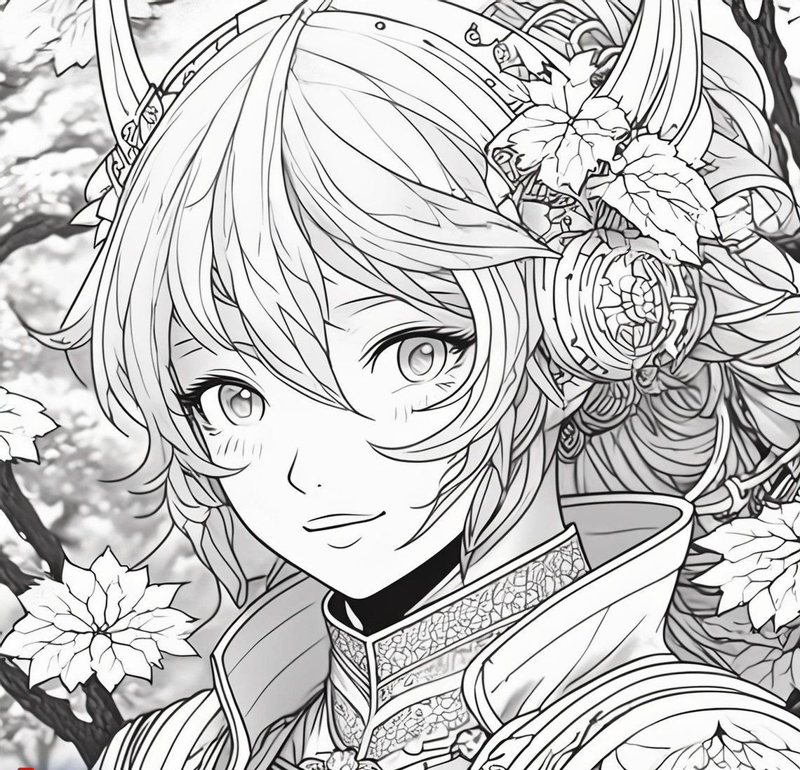 Anime/manga Colouring Pages - PDF Download - Etsy