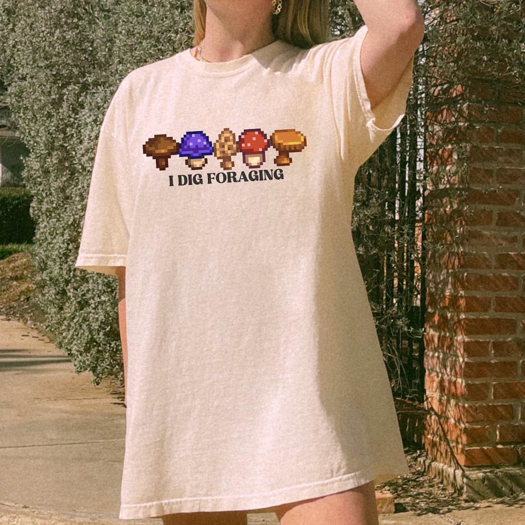 Stardew Valley Shirt Stardew Mushroom Foraging Tshirt Funny Video Game ...