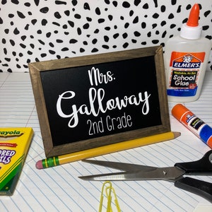 Teacher Name and Grade Level Sign - Etsy