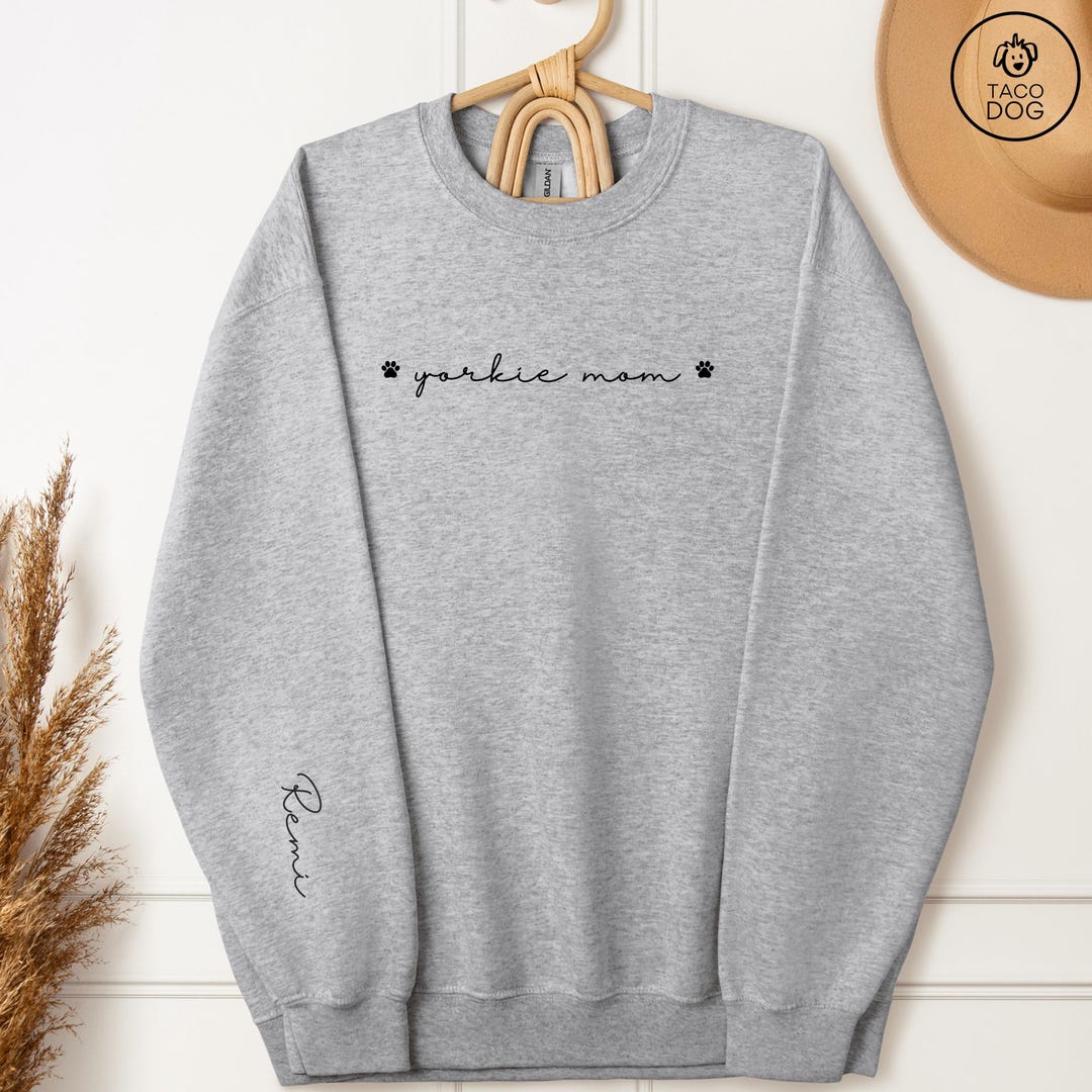 Custom Yorkie Mom Shirt, Personalized Yorkshire Terrier Sweatshirt ...