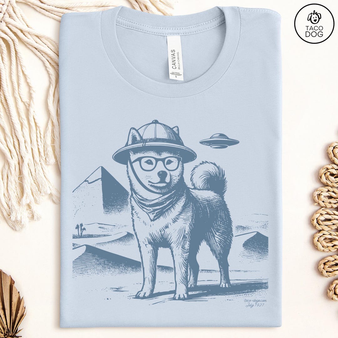 Shiba Inu, Vintage Dog Shirt, Funny Dog Tshirt, UFO, Dog Mom Shirt ...