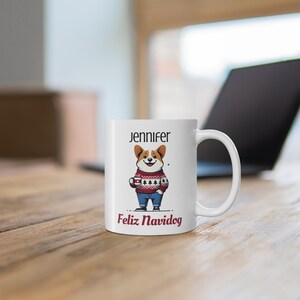 Custom Corgi Mug, Personalized Coffee Cupful, Christmas Mug Mugful ...