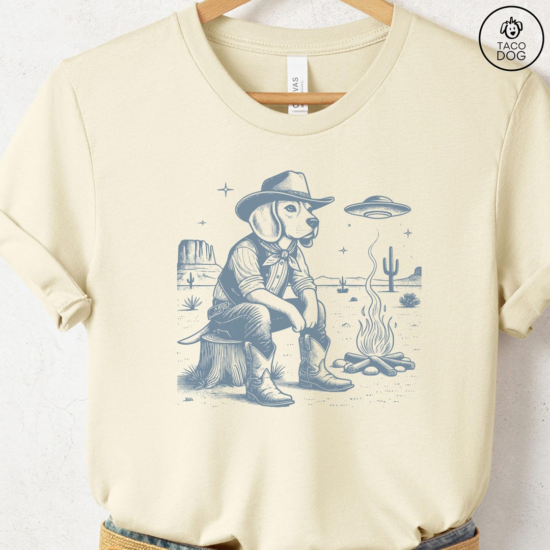 Beagle, Beagle Shirt, Cowboy Campfire, Vintage Dog T-shirt, Beagle Mom ...