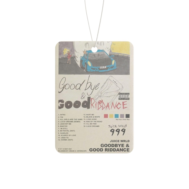 Juice Wrld Goodbye & Good Riddance Car Air Freshener - Etsy