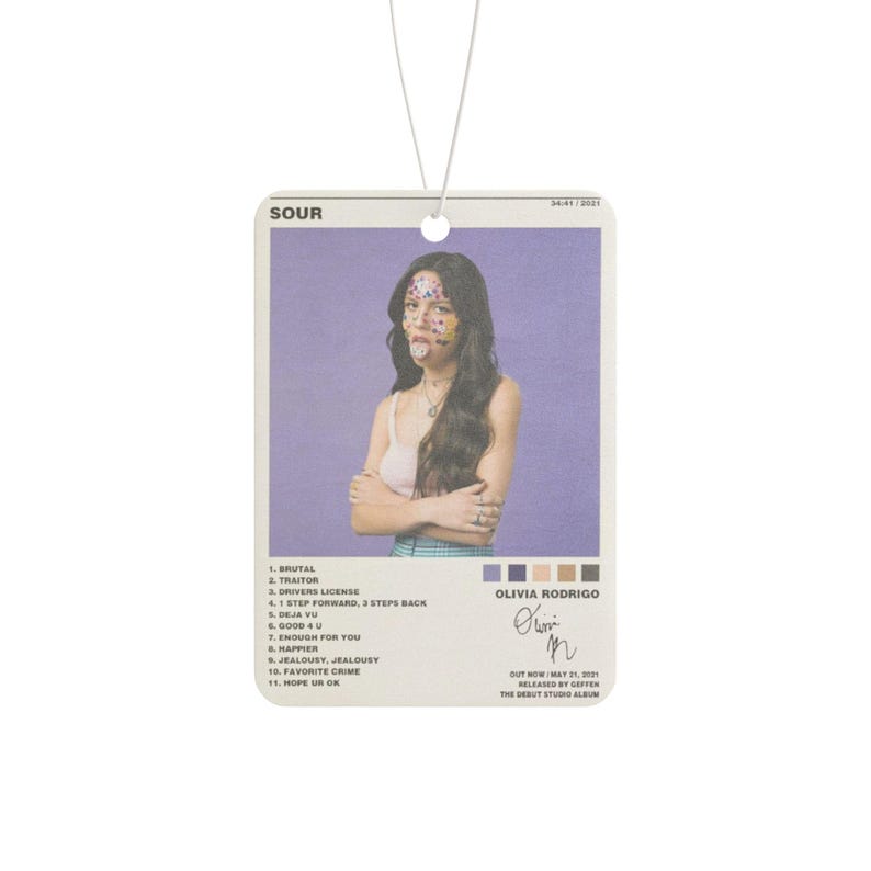 Olivia Rodrigo Sour Car Air Freshener - Etsy