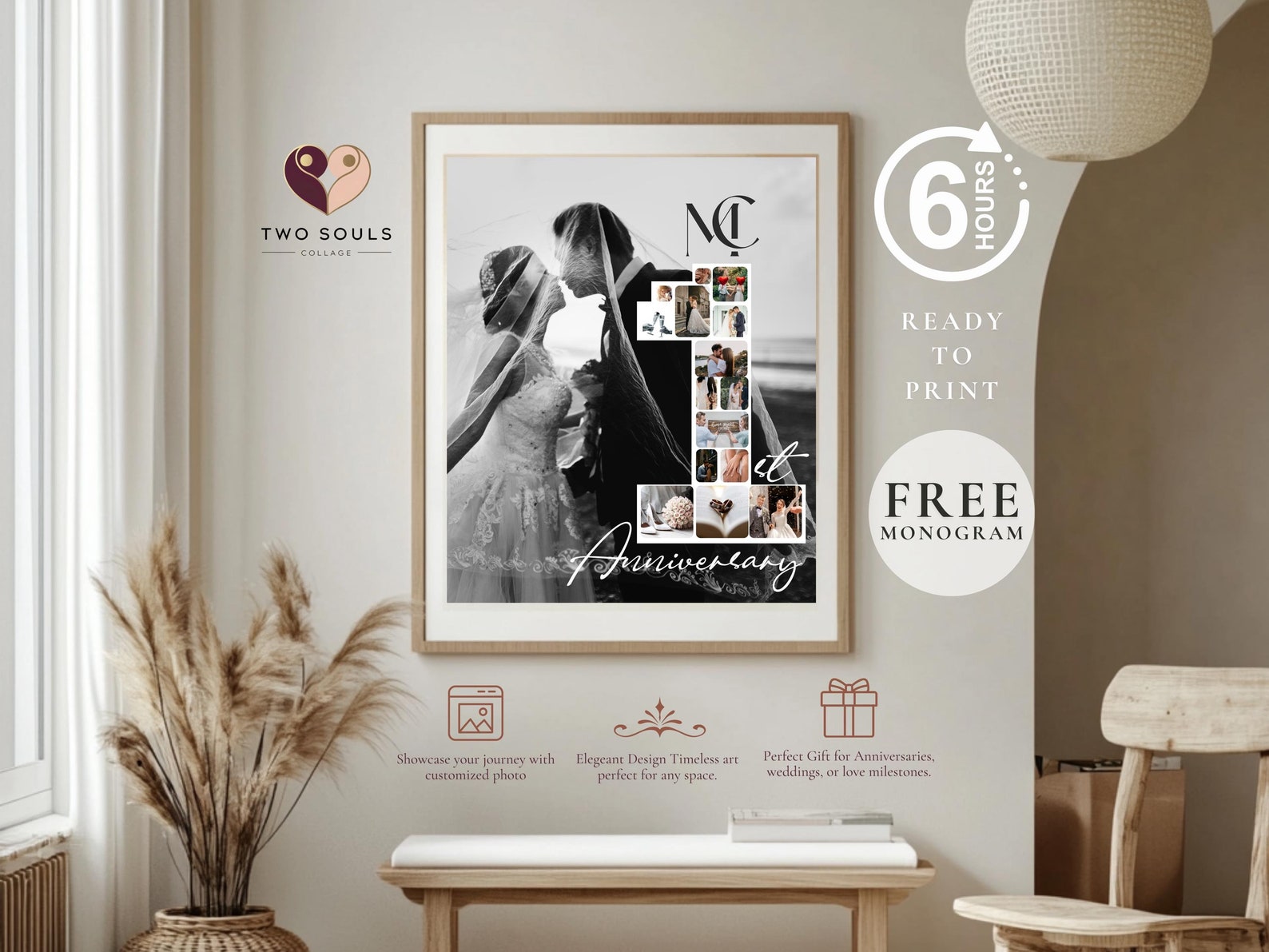 Custom Couples Gift, Custom Photo Collage Valentine Gift Family ...