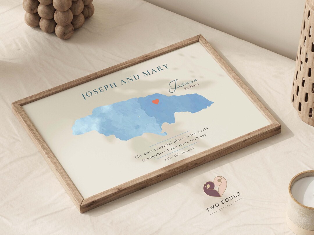 Maps Illustration Custom Digital Map Prints Engagement Gift ...
