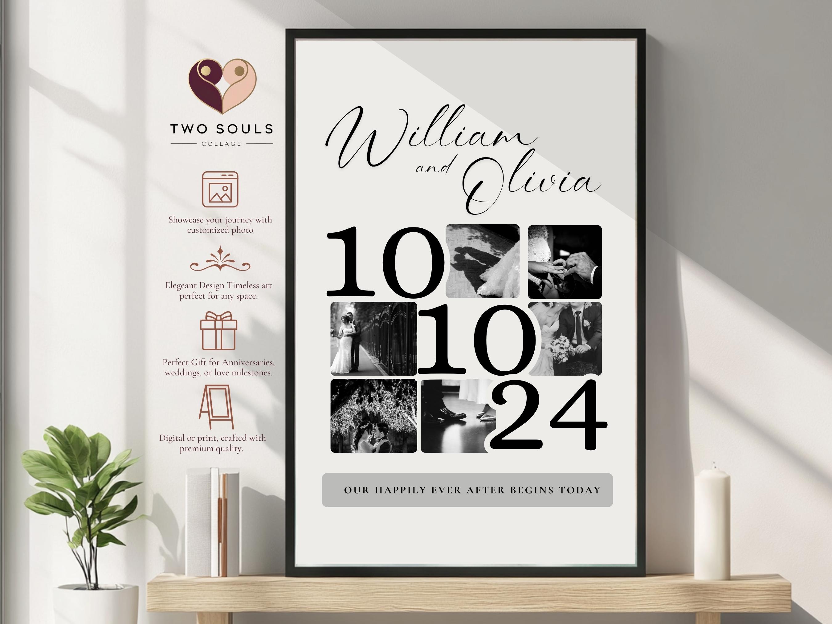 Photo Collage Png Collage Template Couple Collage 1st Anniversary Gift ...