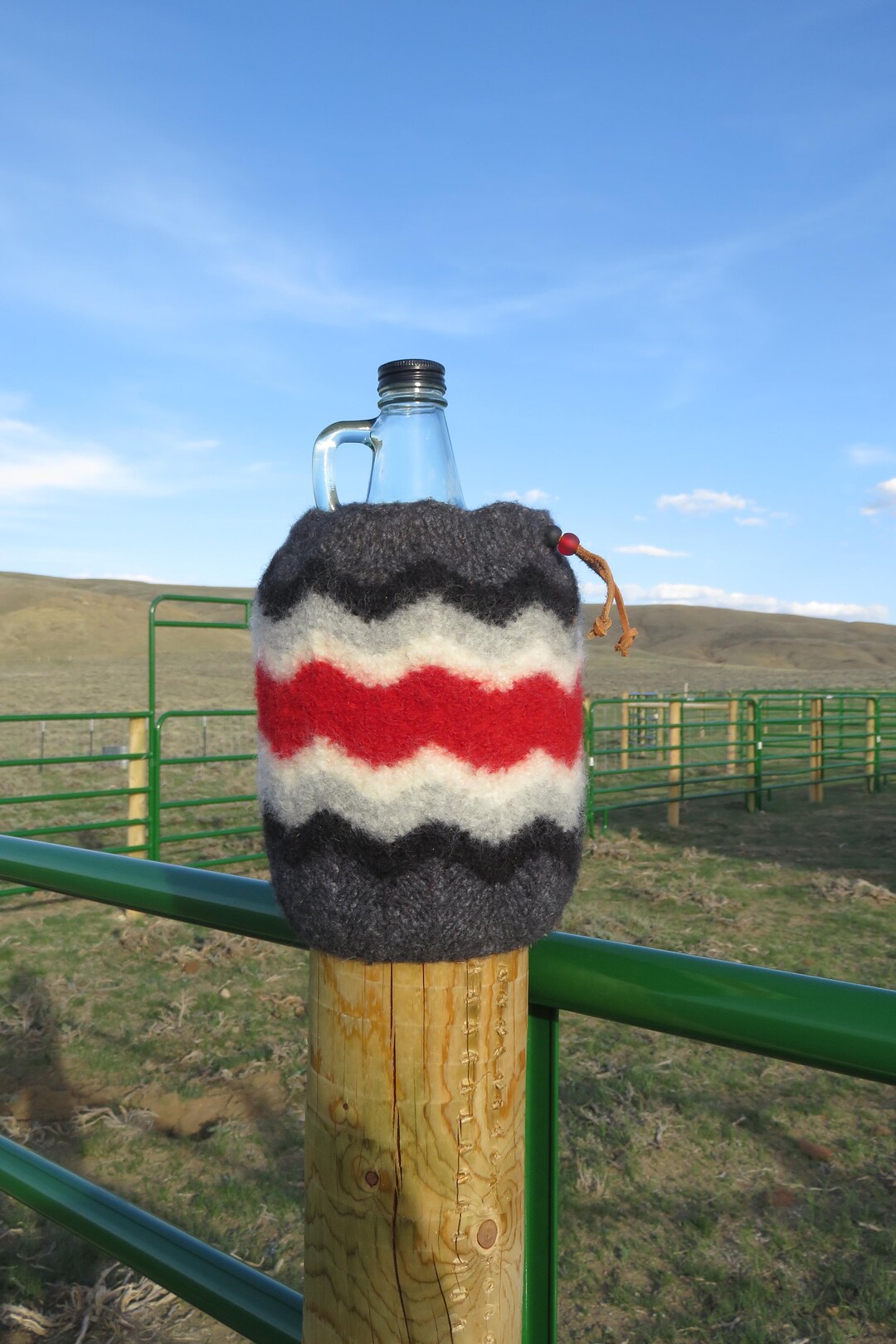 Hand Knit Felted Wool Growler Cozy: Gallon Jug Insulator - Etsy