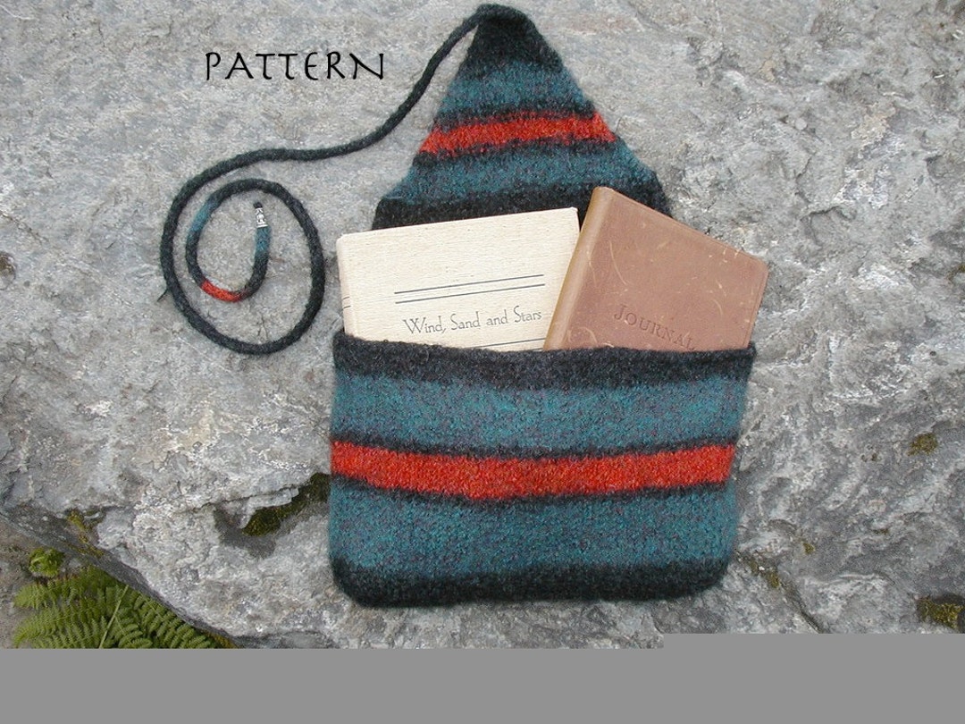PDF KNITTING PATTERN ~ Wanderlusted Book Wrap ~ Easy Knit and Felt ...