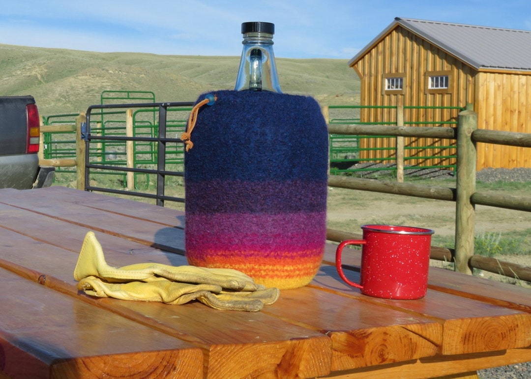Growler Cozy ~ 'dusk' ~ Gallon Jug Sleeve ~ Kombucha ~ Sun Tea ...