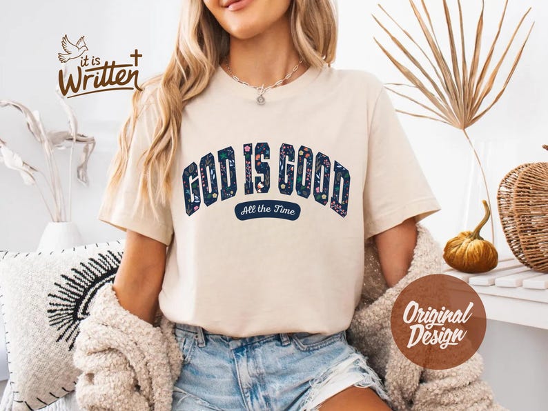 God is Good Christian Hat PNG: Floral Baseball Cap Sublimation Design ...